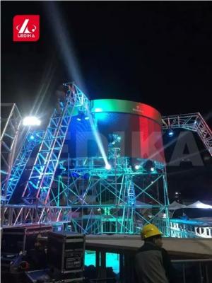 Cina Capriata di giro di illuminazione della capriata quadrata di alluminio curva cerchio rosso in vendita