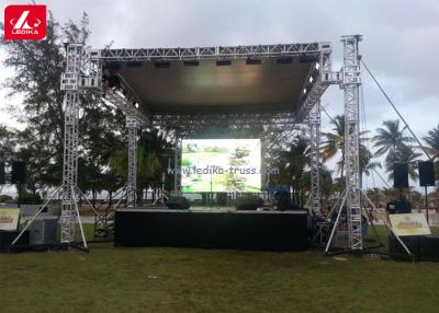 China 30m Span Aluminium Spigot Truss Lichtgewicht Outdoor Stage Pillar Truss Te koop