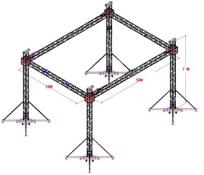 Cina Forte e versatile Stage Roof Truss System per l'illuminazione di apparecchiature audio e altro in vendita