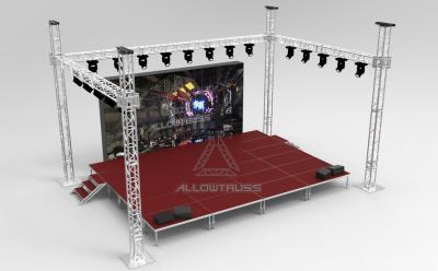 Cina Sistema di tralicci per il tetto in alluminio per il supporto all'illuminazione e alle apparecchiature audio in vendita