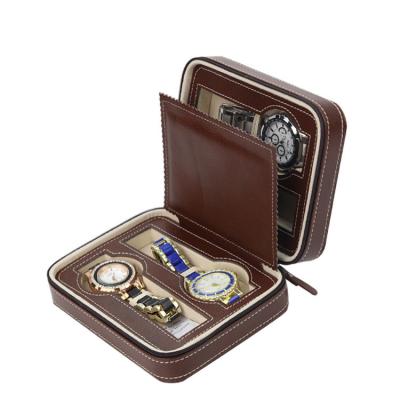 Cina Closing di lusso della chiusura lampo di caso di stoccaggio dell'orologio, decorazione dei gioielli del contenitore per esposizione dell'orologio in vendita