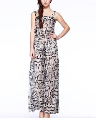 China De Manieroverall van manier Elegante Vrouwen, de Toevallige Chiffon Jumpsuit van de Bloemdruk Te koop