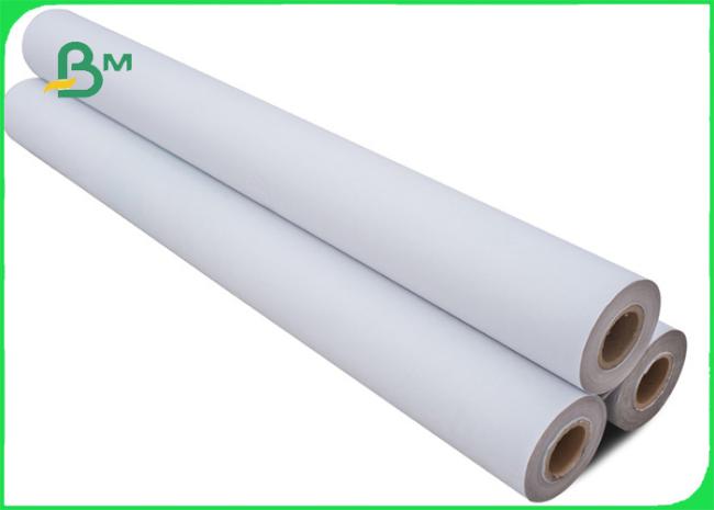 백색 도형기 종이 36Inch * 150M Canon 도형기 인쇄 기계를 위한 백색 도형기 종이 좋은 Stiffiness