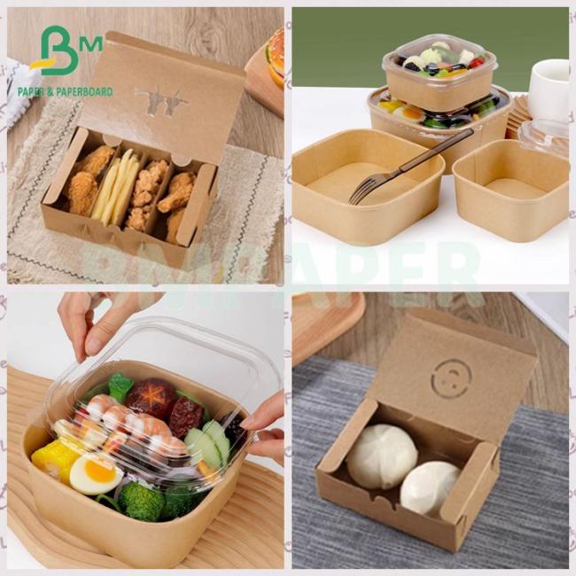 Food Safe 350gsm Brown Kraft + 15g PE Coated Laminated Paper Roll
