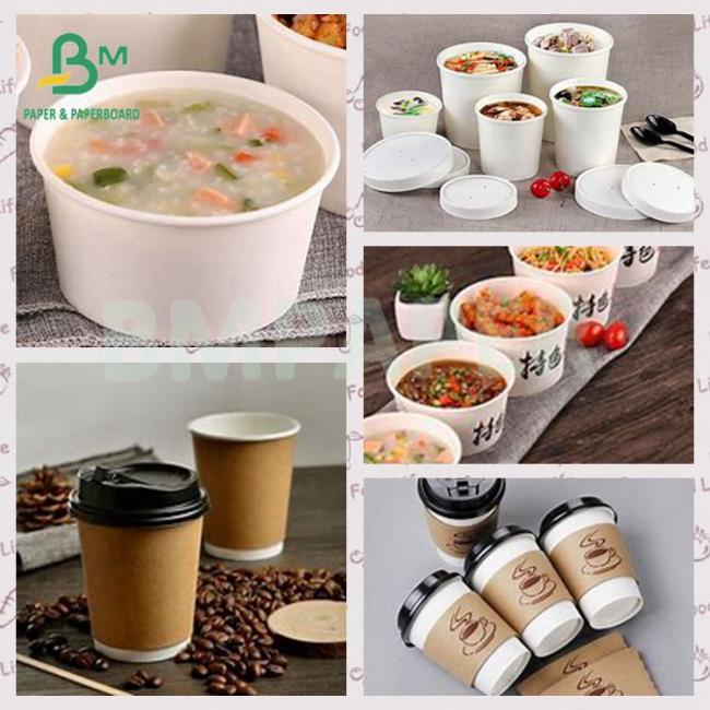 Noddles Bowl 225gsm Waterproof PE Coated Coffee Cup Paper Roll Noddles Bowl 225gsm Waterproof PE Coated Coffee Cup Paper Roll