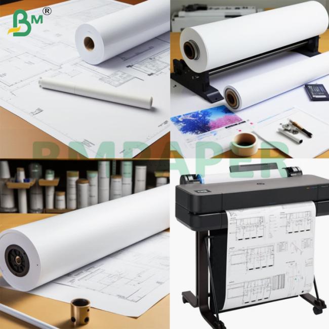 80gsm Enginnering Usage CAD Plotter Paper Rolls 610mm*100m 80gsm Enginnering Usage CAD Plotter Paper Rolls 610mm*100m