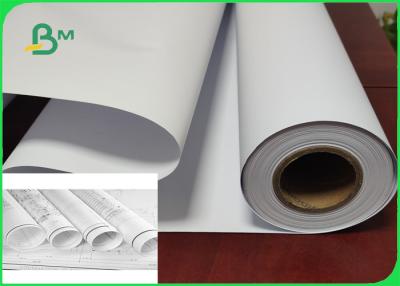 China 100% Virgin Pulp 80gsm CAD Plotter Paper Roll For Engineering Drawing Smooth for sale