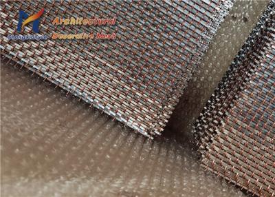 China Fio tecido arquitetónico de aço inoxidável de cobre Mesh Indoors Divider de Ribbonfil à venda