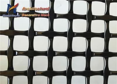China Fio tecido arquitetónico Mesh Dividers Decorative Stairway Panel do comprimento preto de 8m pleno à venda