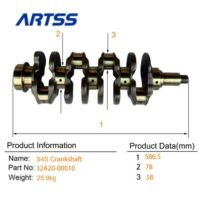 Cina albero a gomito delle componenti del motore S4S di 32A20-00010 32A20-00080 Mitsubishi in vendita