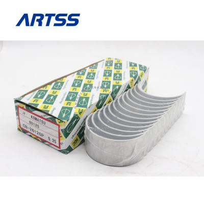 Cina 6D105 6D108 6D110 6D125 Con Rod Bearing Increase 0.25 Machinery Engine Parts For Excavator PC220-2 LC Rebuild Parts in vendita