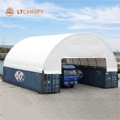 China Litong Heavy Duty Pvc Coated Tarpaulin Waterproof Factory Supplier Shipping Container Shelter for sale