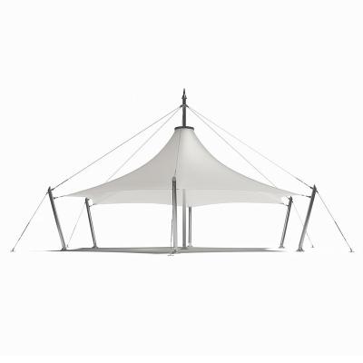 China Litong China Outdoor Canopy Shade Umbrella Waterproof Tensile Membrane Structure Roof Wind Tensile Fabric Awnings for sale
