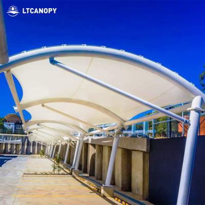 China High Quality Car Parking Sheds Sunshades Strength Membrane Structure Fabric Roof Covering Structure Tent Custom for sale