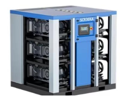 China Hoogdruk 300 kW tweestaps scroll micro-olie schroef luchtcompressor met touchscreen control core motor component Te koop