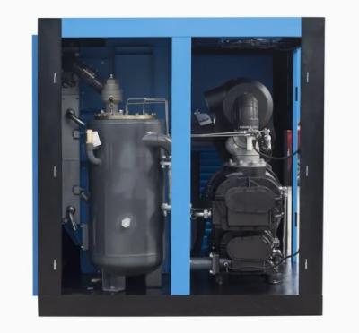 China Compresor de aire de dos etapas 7.5 KW de desplazamiento de alta presión Control de pantalla táctil de micro-torsión con control de pantalla táctil con motor central PLC sin lubricación de aceite en venta