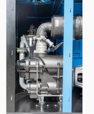 China Compresor de aire de dos etapas 7.5 KW de desplazamiento de alta presión Control de pantalla táctil de micro-torsión con control de pantalla táctil con motor central PLC sin lubricación de aceite en venta