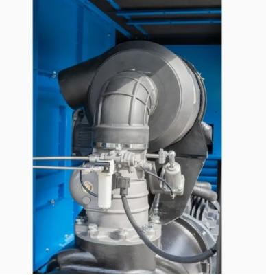 China Compresor de aire de dos etapas 7.5 KW de desplazamiento de alta presión Control de pantalla táctil de micro-torsión con control de pantalla táctil con motor central PLC sin lubricación de aceite en venta