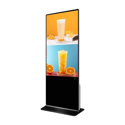 Cina 8 Microfono a schiera 75 pollici Verticale Totem Interattivo Display pubblicitario LCD con sistema operativo Android in vendita