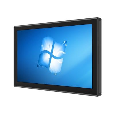 China 15.6 inch industriële monitors ventilatorloze ingebouwde scherm pc I3 I5 I7 RS232 RS485 GPIO touchscreen alles in één scherm pc Te koop
