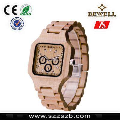 Cina Orologi alla moda del bambù dell'orologio delle coppie anti/dell'acqua fronte del quadrato in vendita