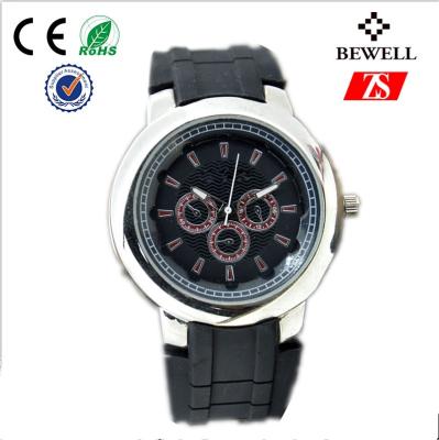 Cina Assottigli l'orologio silicone/dell'acciaio inossidabile con movimento cinese Sl68 in vendita