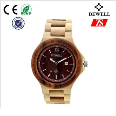 Cina Orologio di legno dell'uomo impermeabile, orologio di legno della mano del fermaglio affascinante del metallo in vendita