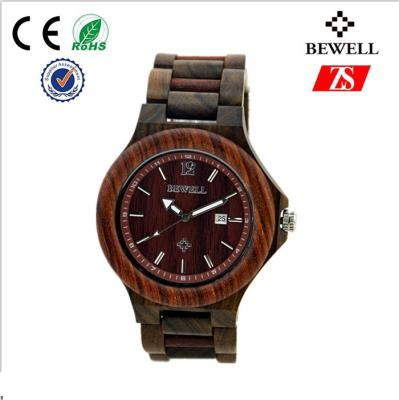 Cina Fermaglio di legno naturale elegante della fionda dell'orologio con il quarzo Movt del Giappone in vendita