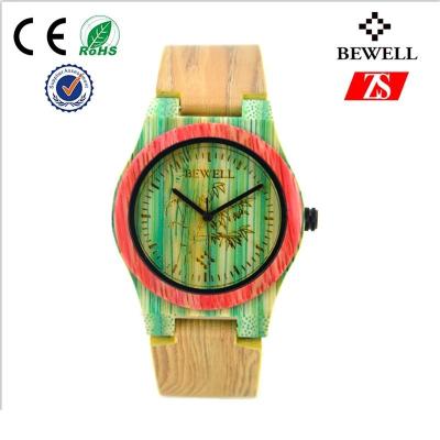 Cina Orologio di legno con la banda di cuoio in vendita