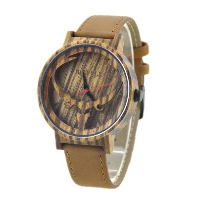 Cina Orologio di legno su ordinazione con la banda di cuoio in vendita