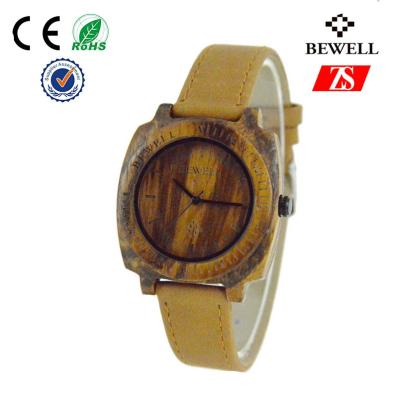 Cina Orologio di legno della banda del cuoio genuino per l'uomo, l'orologio degli uomini di legno in vendita