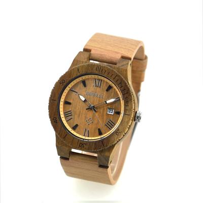 Cina L'orologio di legno delle donne con gli orologi di cuoio signore/della banda con la cassa per orologi di legno in vendita