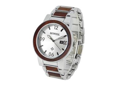 Cina Orologio del legno del fronte degli uomini classici del quarzo bello/orologi della parte posteriore acciaio di eco in vendita