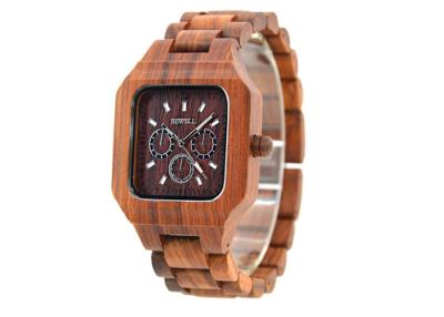 Cina Cassa e banda dei sandali rossi degli uomini di legno dell'orologio del fermaglio dei gioielli in vendita