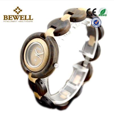 Cina Orologio del legno del quarzo su ordinazione/l'orologio uomini di legno di Bewell con la cassa nera dei sandali in vendita