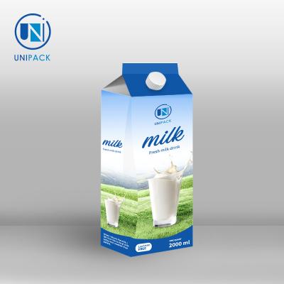 China High End Juice Milk Gable Top Packaging Customized Color for sale