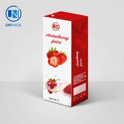 China Aseptic Printed Customized Strawberry Juice Box heat resistant for sale