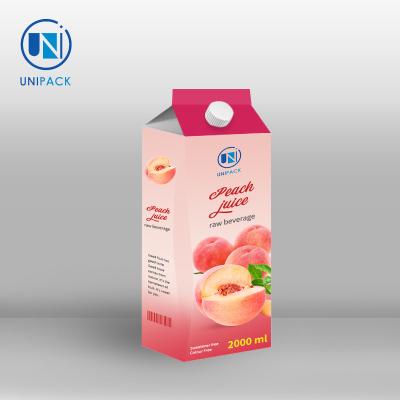 Cina Unipack New Arrival Custom Wholesale Juice Packaging Carton Gable Top in vendita