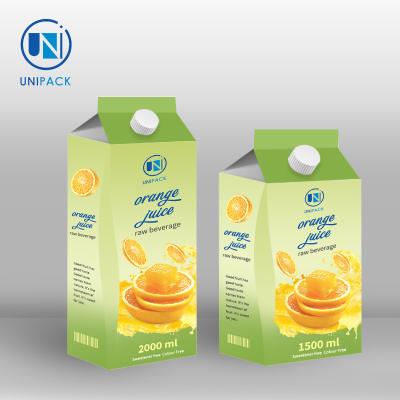 Cina Unipack Aseptic packaging new product juice milk packaging carton Gable Top in vendita