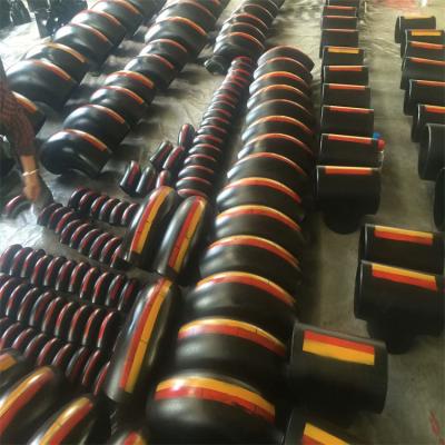 中国 Sch 140の穏やかな鋼鉄90程度の肘の継ぎ目が無い短い半径45 ASTM A234 WPBの炭素鋼 販売のため