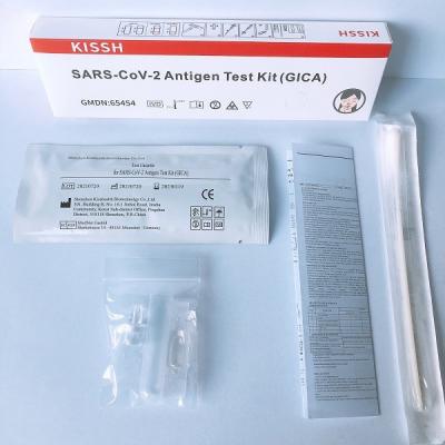 Cina Prova rapida Kit Colloidal Gold dell'antigene della proteina di Nucleocapsid di auto 18*4*8cm nasale samply in vendita