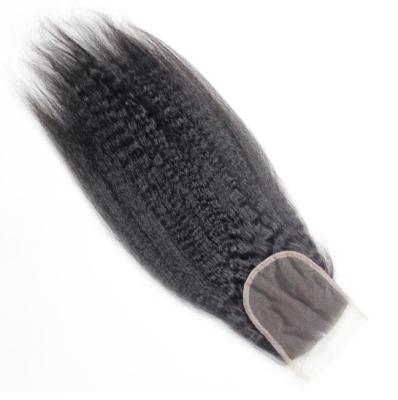 Cina L'OEM Yaki Remy Human Hair Closure Can è mano tinta lavora all'uncinetto la pelle amichevole in vendita