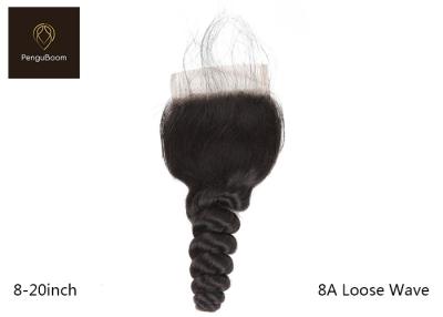 Cina Allenti la linea dei capelli di Wave 35.56cm 14inch Remy Human Hair Closure Realistic in vendita