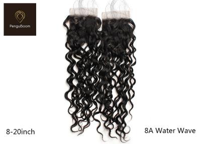 Cina Legame fine 8A Remy Human Hair Closure Water a 10 pollici Wave 25.4cm della mano in vendita