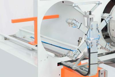 China Electric Motor Pet Strap Winders Automatic Thread Winding Machine at with 380V Input Power and 1600mm * 1350mm * 2260mm for sale