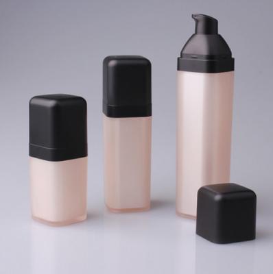 China Square Serum Lotions Pink PMMA Skincare Bottle 30ml Airless Pump Bottle Cosmetic Containers for sale