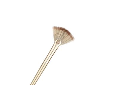 Κίνα Vonira Beauty Studio Μακιγιάζ Κοσμητικό Highlighter Φαν Βούρτσα Με Χρυσό Αλουμίνιο Φερρούλη Κερασό ξύλινο λαβή προς πώληση
