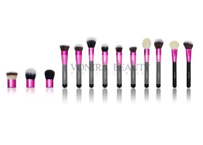 중국 42PCs 분홍색 알루미늄 깃봉 & 광택이 없는 까만 나무로 되는 손잡이를 가진 전체-제품군 화장용 메이크업 솔 세트 판매용