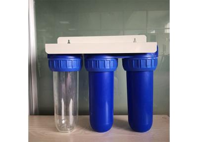 China 10'' Atlas style triple water filter housing with 1'' brass inlet/outlet port for sale