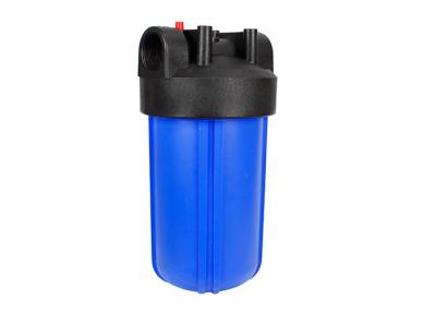 China 10'' big blue whole house water filter housings with 1'' inlet/outlet port for sale